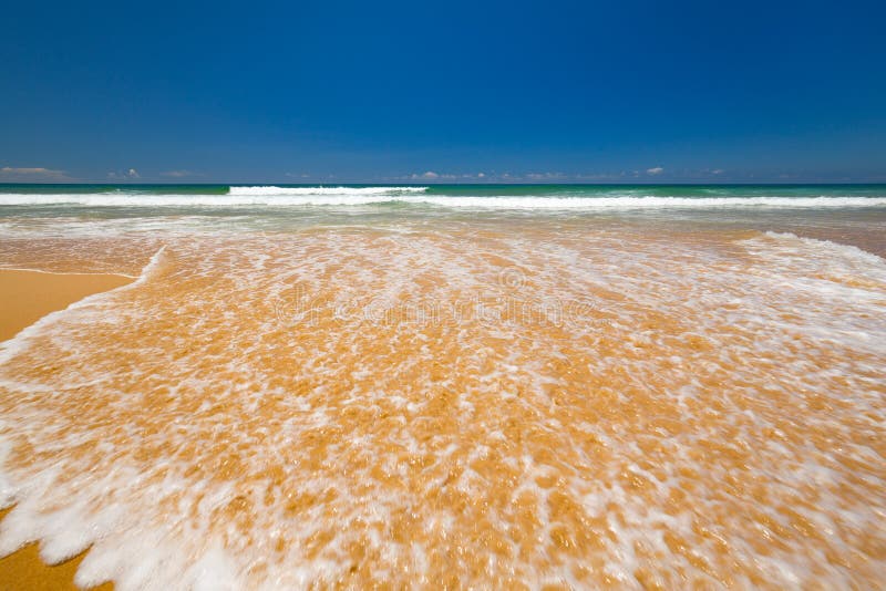Nice Open Seashore with Blue Sky Stock Photo - Image of rock, stone ...
