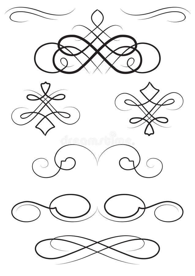 Nice scroll elements stock vector. Illustration of graphic - 18531464