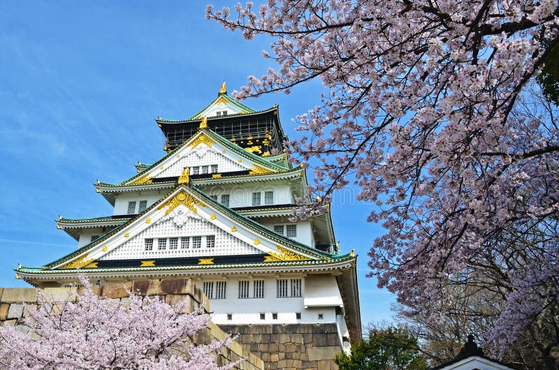 Nice Osaka Castle in Sakura Stock Image - Image of sightseeing, blossom ...