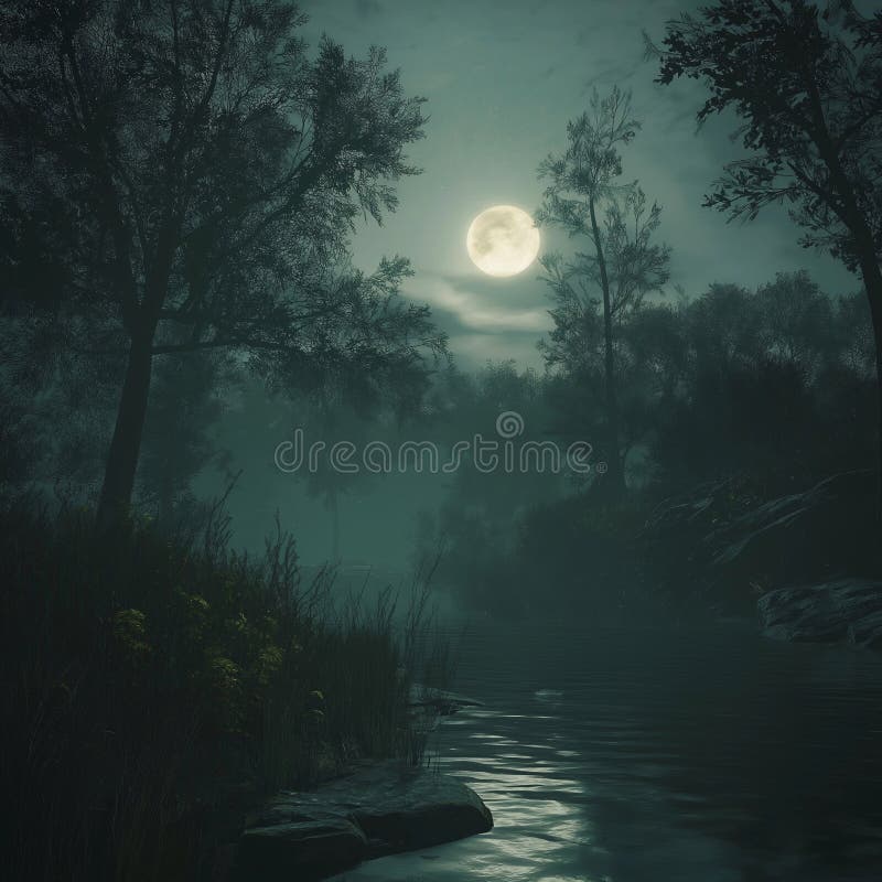 Nice Outdoor Landscape with Dark Mood Stock Image - Image of spring ...