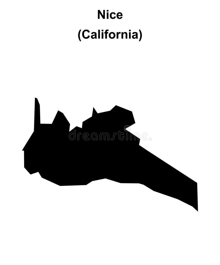 Nice outline map stock vector. Illustration of city - 386064598