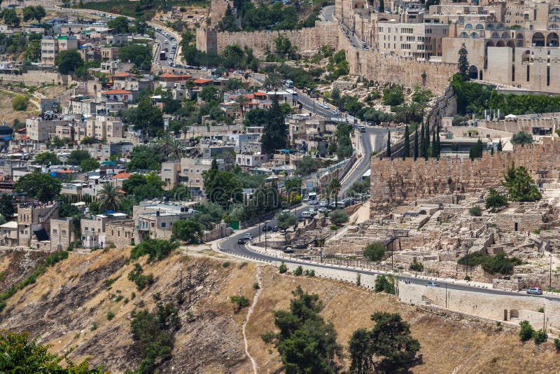 Nice Panorama of the City of Jerusalem Editorial Image - Image of city ...