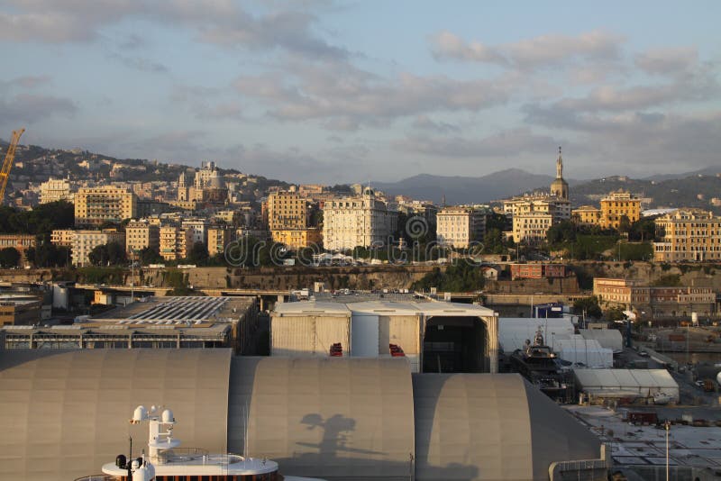 Nice Panorama of Sunset Town Stock Image - Image of landscape, building ...