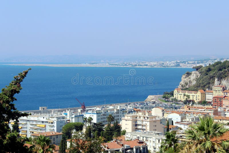Nice. Panoramic View of the Coast. Summer 2017, France Stock Photo ...