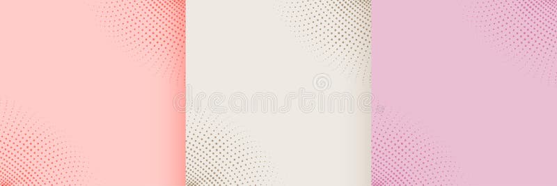 Nice Pastel Colors Halftone Background Set Stock Vector - Illustration ...