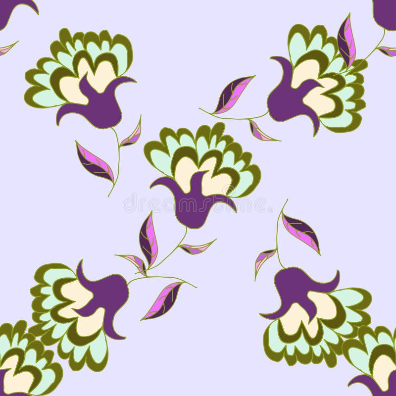 Nice Pastel Floral Seamless Pattern Stock Vector - Illustration of nice ...