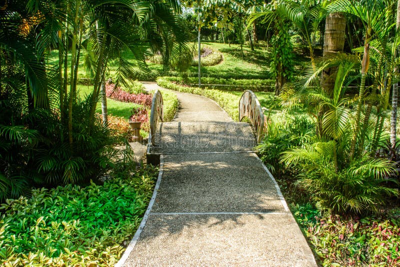 Nice Pathway in the Park for Walking and Relax Stock Image - Image of ...
