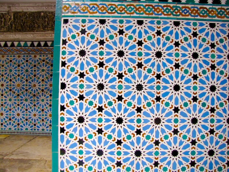 Nice Pattern Wall at House in Spain Stock Image - Image of ceramic ...