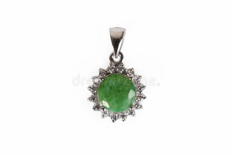 Nice Pendant Isolated on White Stock Photo - Image of chain, necklace ...