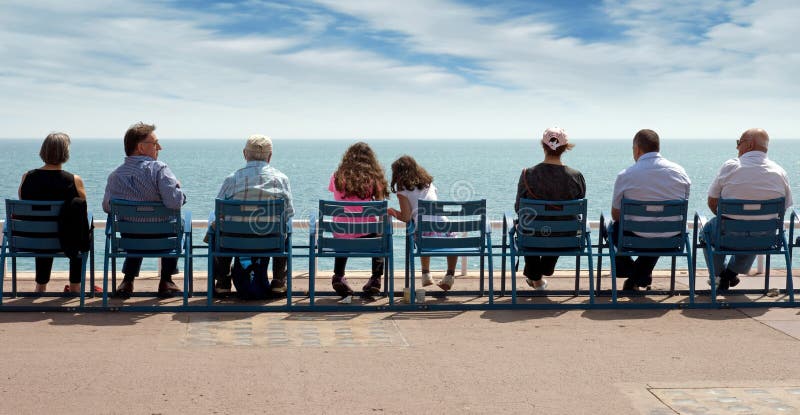 Nice - People Sit on Chairs Editorial Stock Image - Image of riviera ...