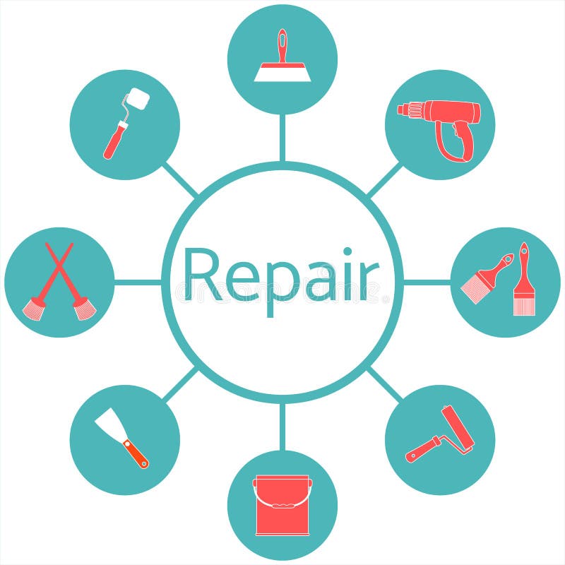 Nice Picture of a Colored Scheme with Different Tools for the Pr Stock ...