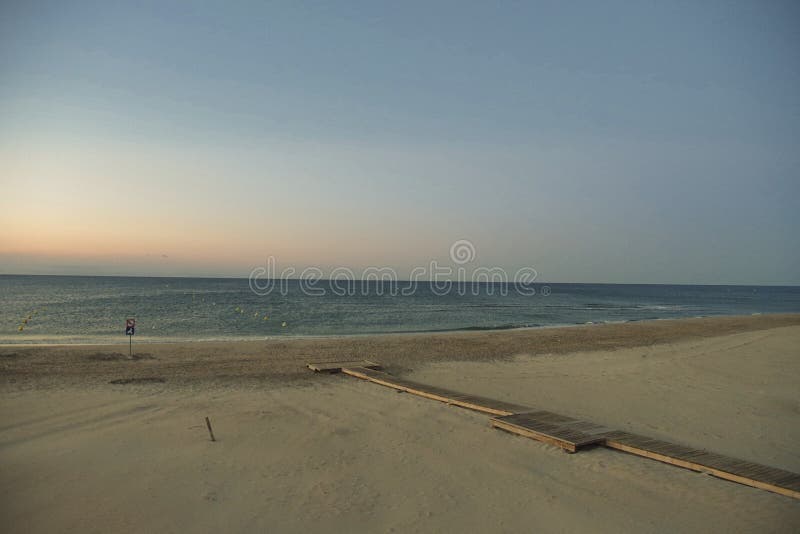Nice Picture from an Empty Beach at Sunset Stock Image - Image of field ...