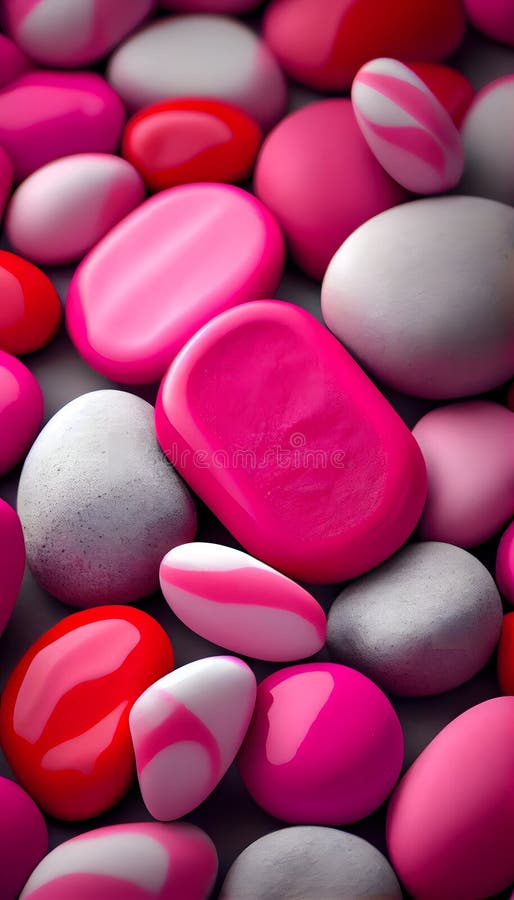 Pink Pebbles Vibrant stock illustration. Illustration of nice - 292820454