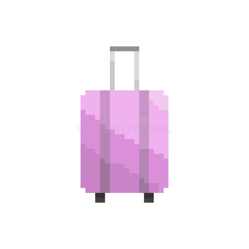 Nice pixel suitcase stock vector. Illustration of concept - 97056183