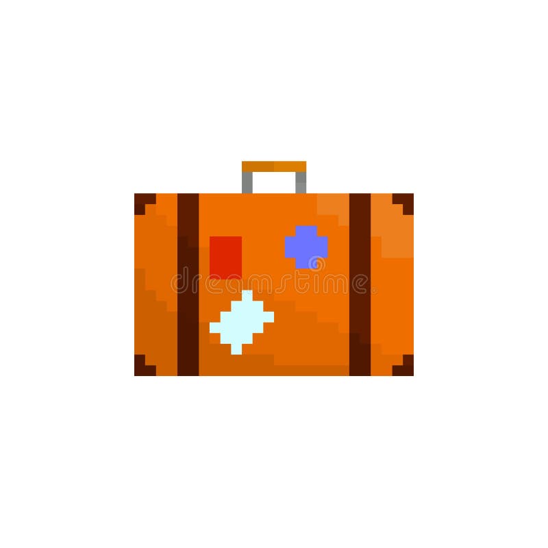 Nice pixel suitcase stock vector. Illustration of business - 97056169