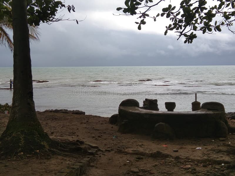 Nice place stock image. Image of rock, shore, tree, nice - 249781505