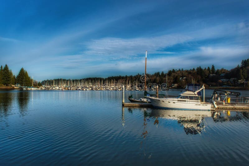 A view of boats and water. stock image. Image of shore - 106472693