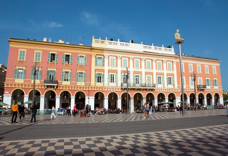 Nice - Plaza Massena Square Editorial Photo - Image of facade, luxury ...