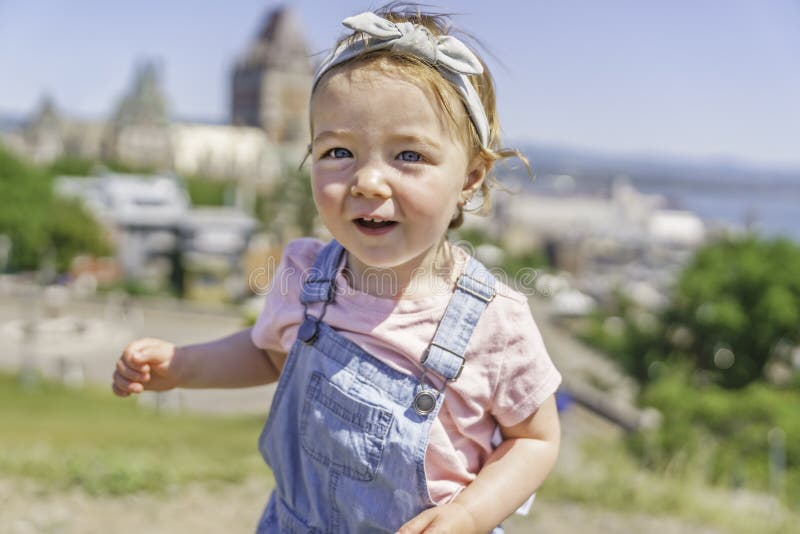 Nice Portrait of Happy Joyful Child Outside Stock Image - Image of ...