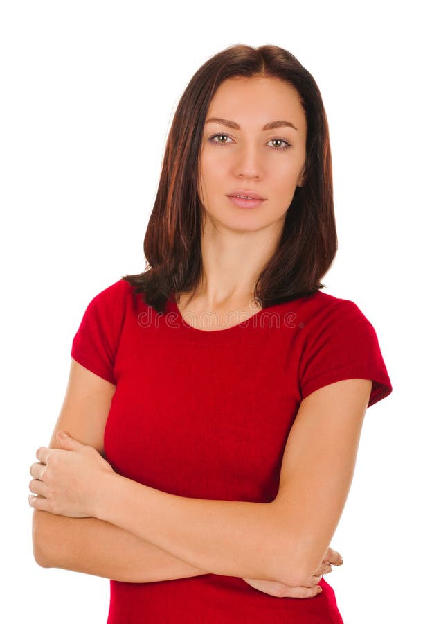 Beautiful Woman Portrait - Nice Stock Image - Image of serious ...