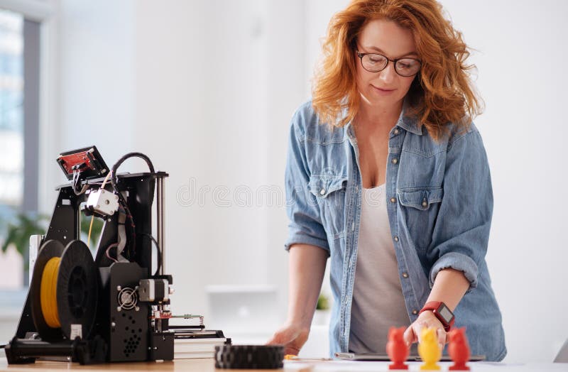 Nice Professional Designer Working on the Tablet Stock Photo - Image of ...