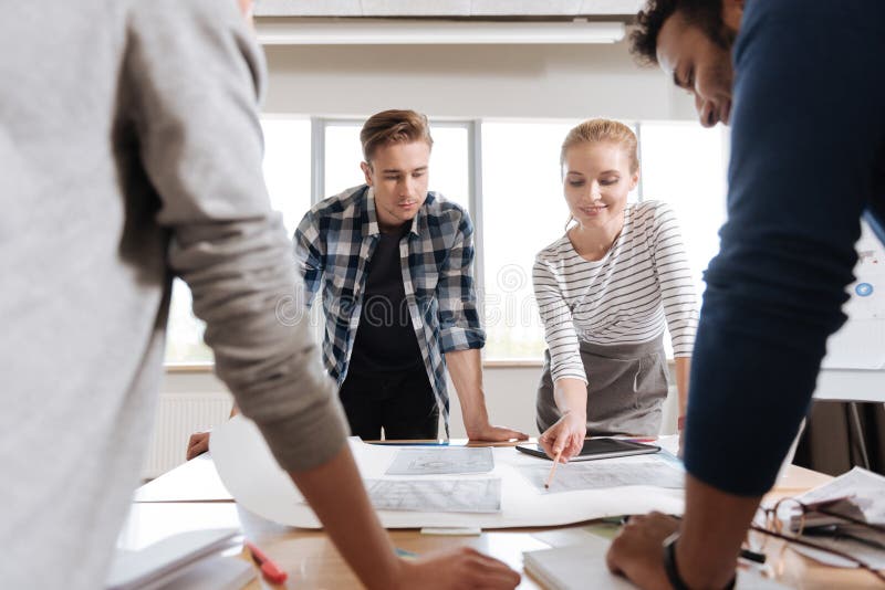 Nice Professional Engineers Focusing on Their Project Stock Image ...