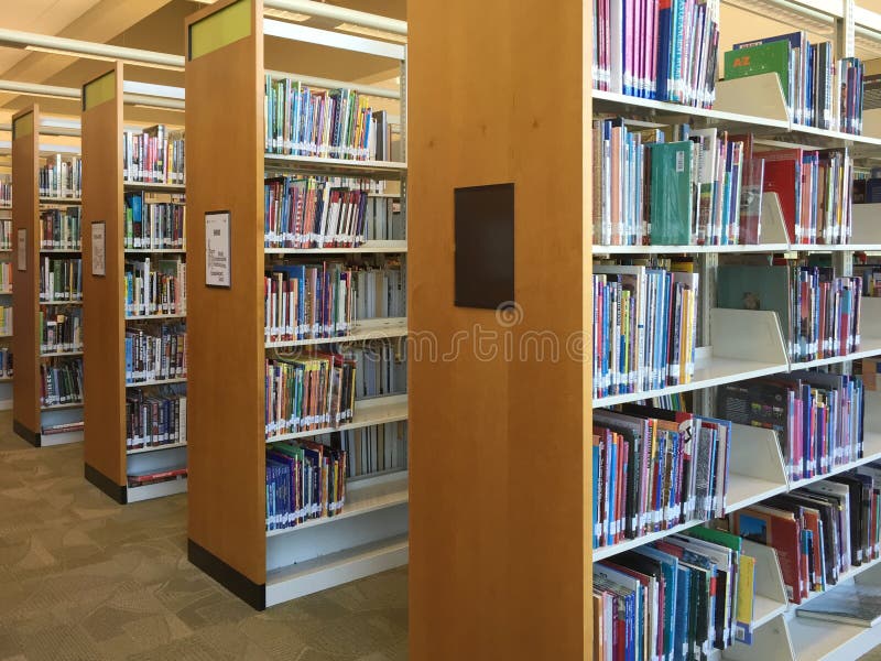A Nice Public Library Interior Editorial Stock Photo - Image of carpet ...