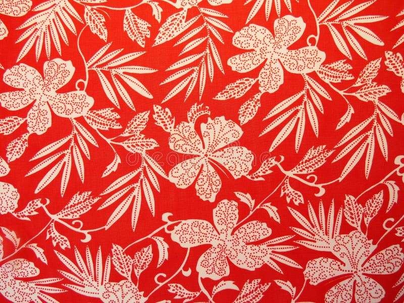 Beautiful Red Fabric with Flowers Stock Image - Image of smooth ...
