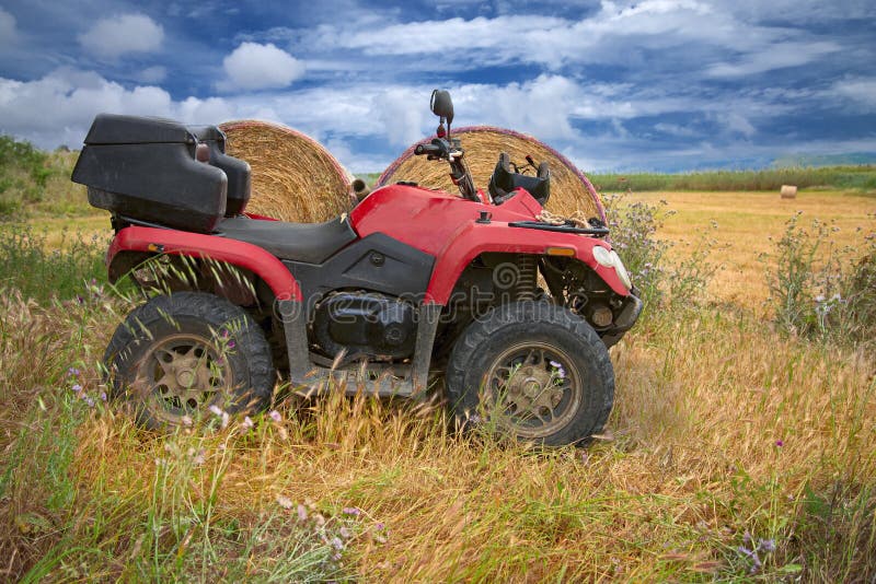 Red Quad stock image. Image of italy, race, leisure - 122437649