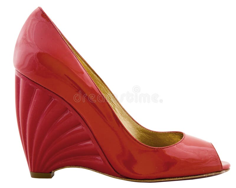 Nice red woman s shoe. stock image. Image of effect, close - 14045061