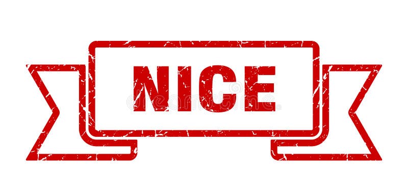 Nice Ribbon Banner. Nice Grunge Band Sign Stock Vector - Illustration ...