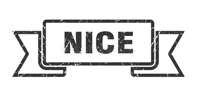 Nice Ribbon Banner. Nice Grunge Band Sign Stock Vector - Illustration ...