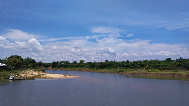Nice river view in Asia stock image. Image of park, bank - 117699101
