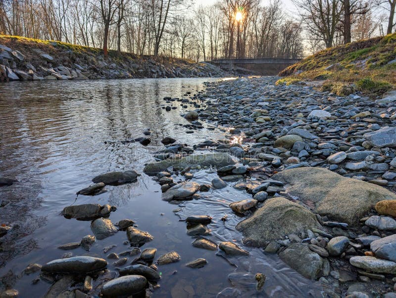 Nice rocks in the river stock image. Image of environment - 373601911