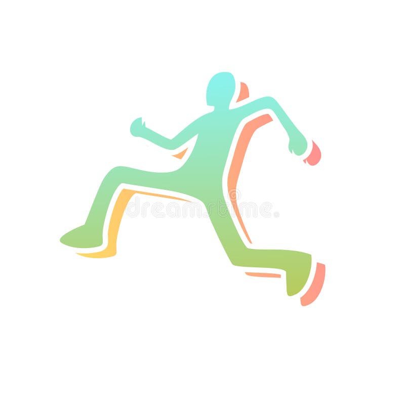 Color runner stock vector. Illustration of abstract, healthy - 41181404