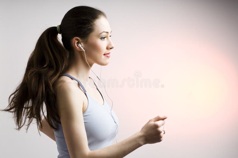 Nice running girl stock photo. Image of motivation, shape - 4601234