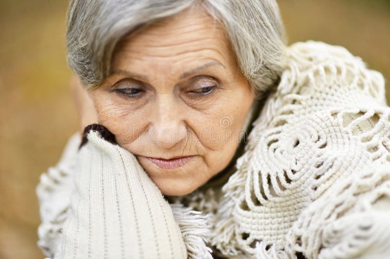 Nice sad old woman stock image. Image of human, nice - 46827229