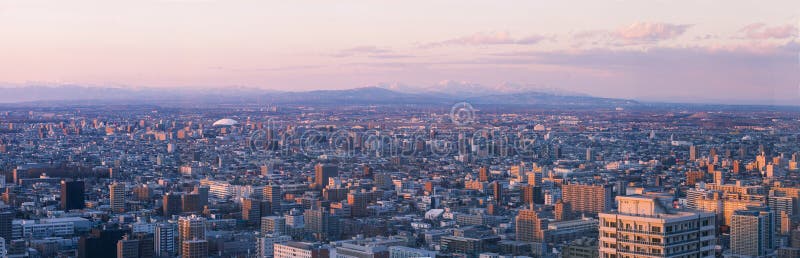 Nice sapporo sunset editorial image. Image of view, hokkaido - 172166100