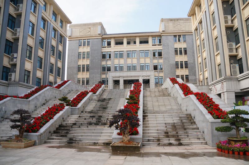 Nice school editorial stock photo. Image of green, houses - 91943918