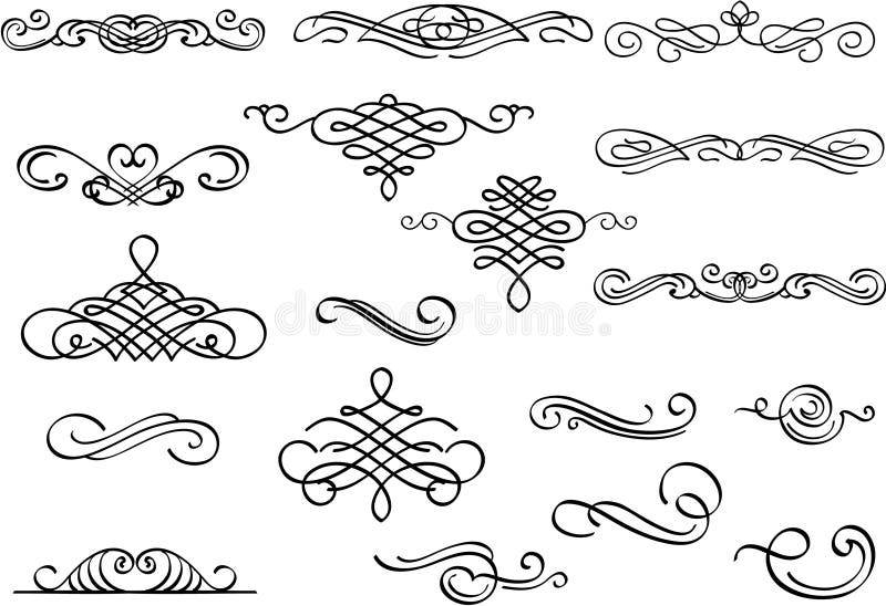Nice scroll elements stock vector. Illustration of graphic - 18531464