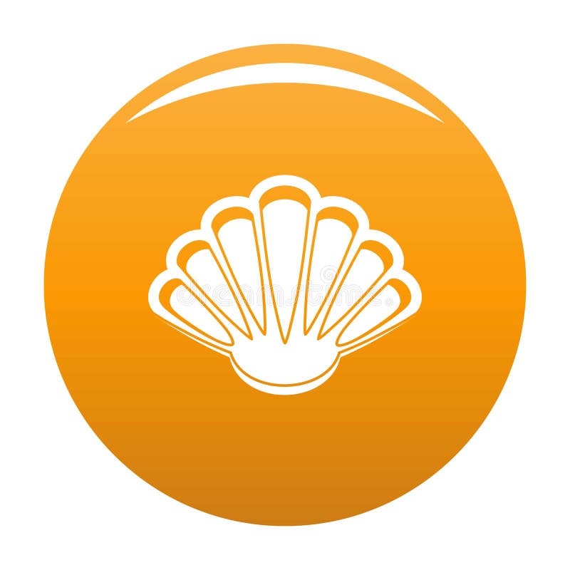 Nice shell icon orange stock illustration. Illustration of engraving ...