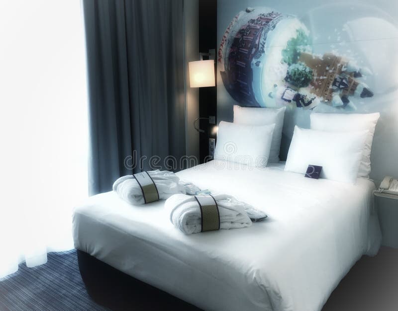 Nice Simple and Clean Decorating Bedroom Good Sleep Editorial Stock ...