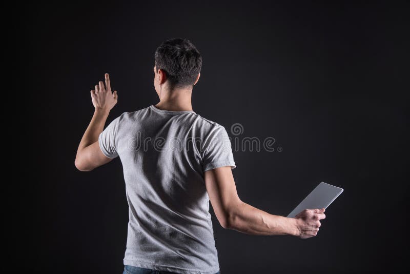 Nice skillful man working stock photo. Image of masculine - 114557260