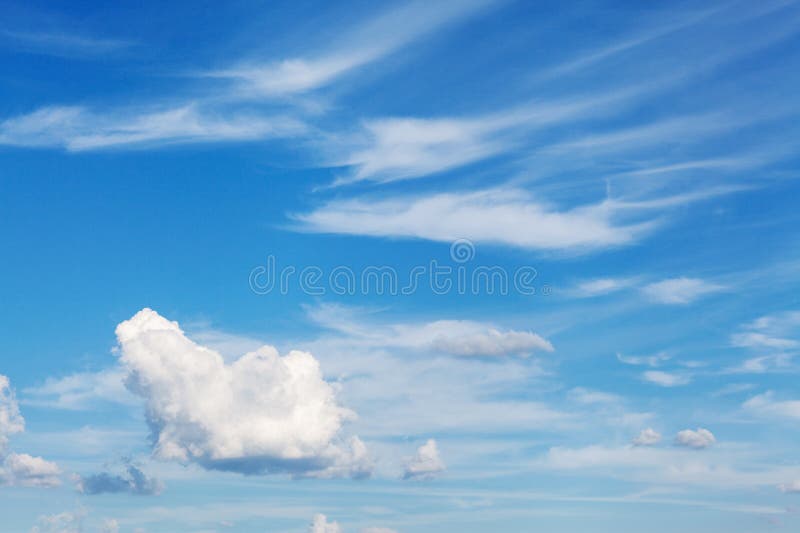 Nice Sky Unusual Beauty with Very Airy Clouds Stock Image - Image of ...