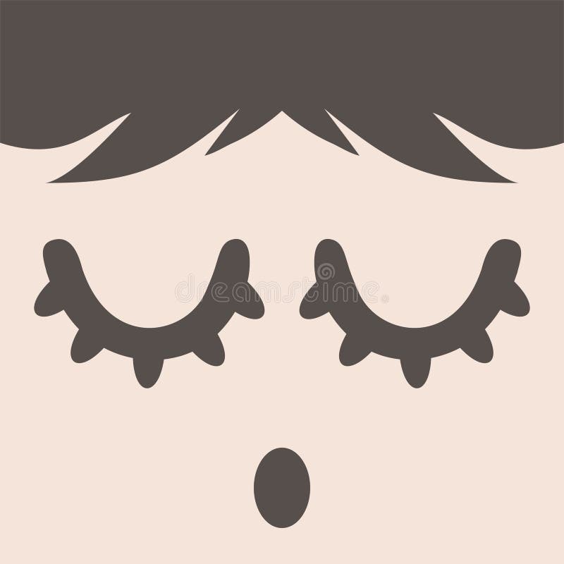 Nice sleeping face stock vector. Illustration of design - 86051843