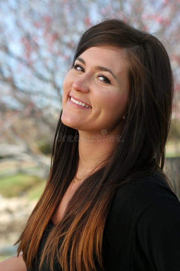 Nice Smile stock photo. Image of brunette, gorgeous, faces - 19046346