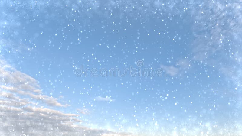 Nice Snow Fall on Clouds on Sky Backdrop - Photo of Nature Stock Image ...