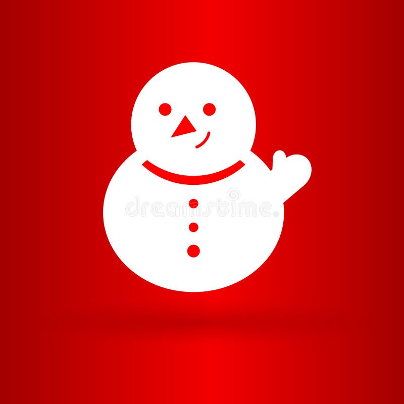 Nice Snowman on the Red Background Stock Vector - Illustration of cold ...