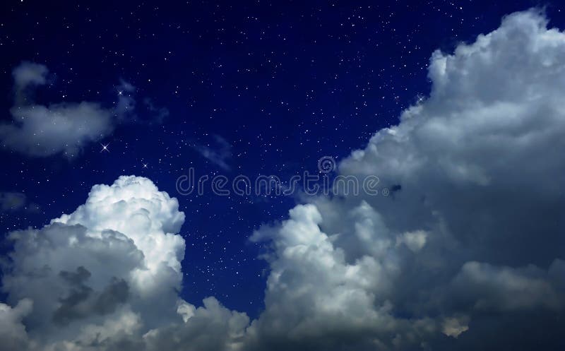 Stars Clouds Night Sky stock photo. Image of night, stars - 11322332