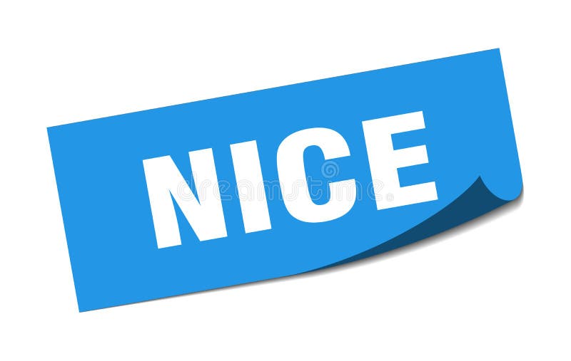 Nice Sticker. Nice Square Peeler Sign Stock Vector - Illustration of ...